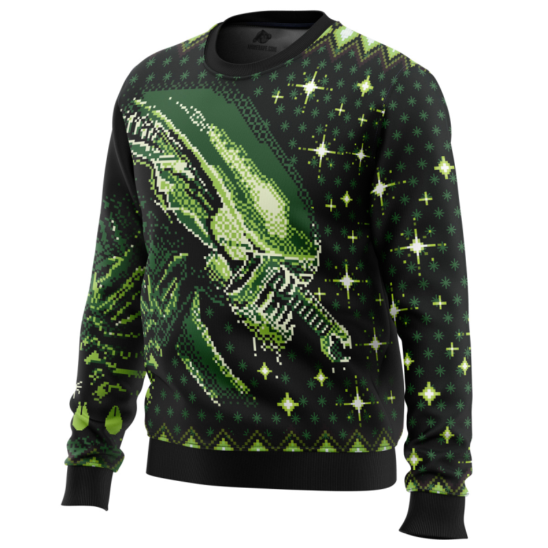 Xenomorph Alien Ugly Christmas Sweater - AnimeBape
