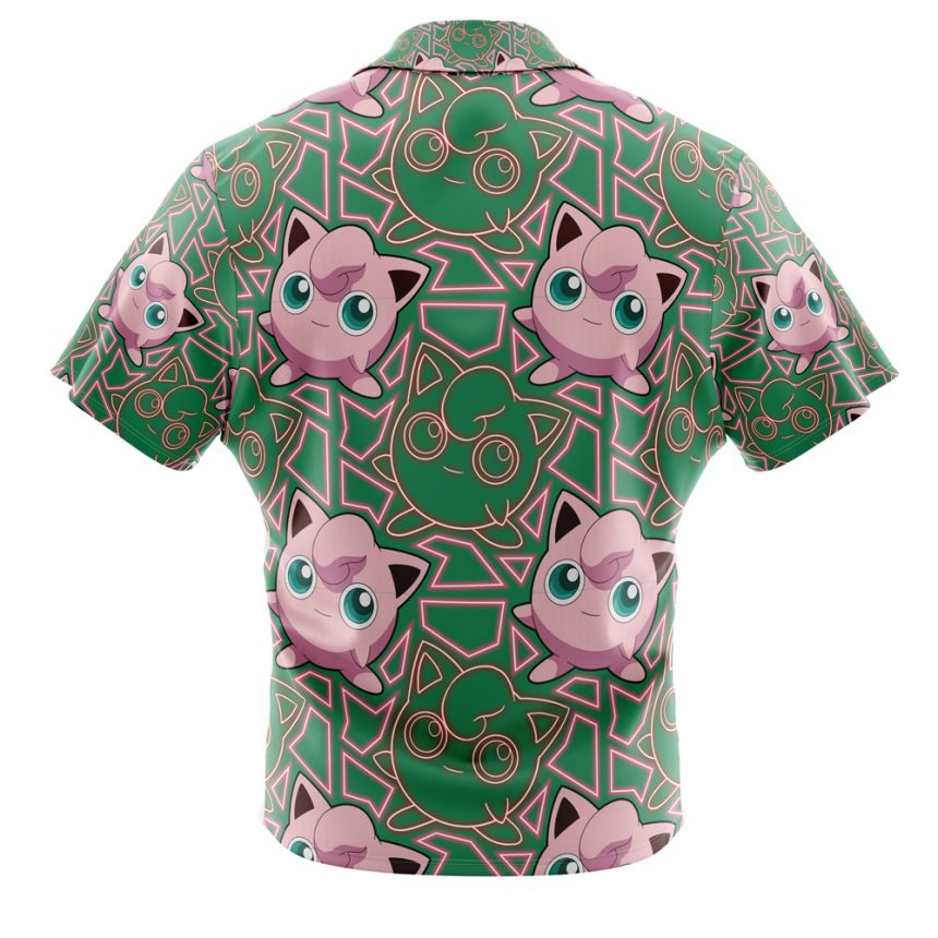 Jigglypuff Pokemon Button Up Hawaiian Shirt - AnimeBape