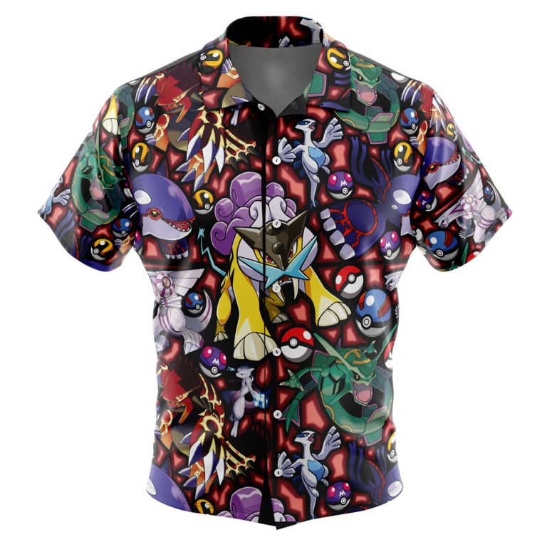 Normal Type Pokemon Pokemon Button Up Hawaiian Shirt - AnimeBape