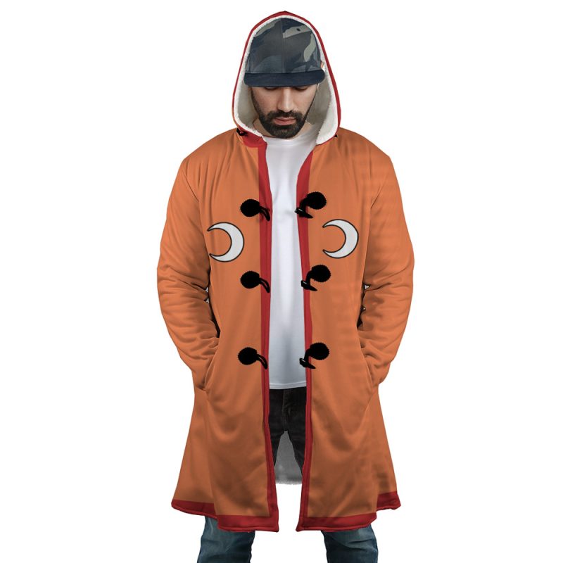 Black Whitebeard Pirates One Piece Hooded Cloak Coat - AnimeBape