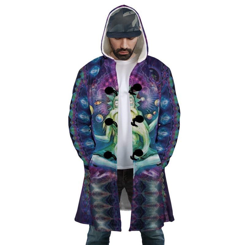 Rick and Morty Trippy Cosmic Rick Hooded Cloak Coat - AnimeBape