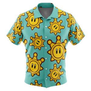 Green Squid Aloha Splatoon Button Up Hawaiian Shirt - AnimeBape