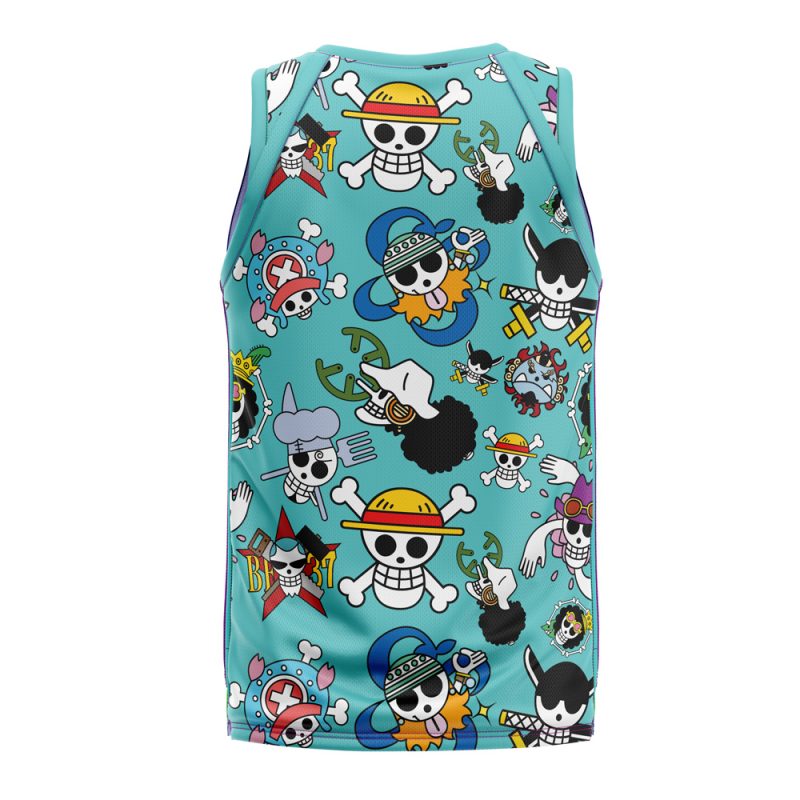 Luffy Straw Hats One Piece Basketball Jersey - AnimeBape