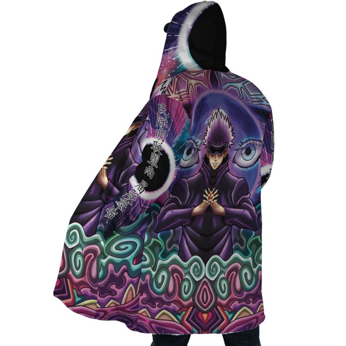 Trippy Satoru Gojo Hollow Purple Jujutsu Kaisen Hooded Cloak Coat ...