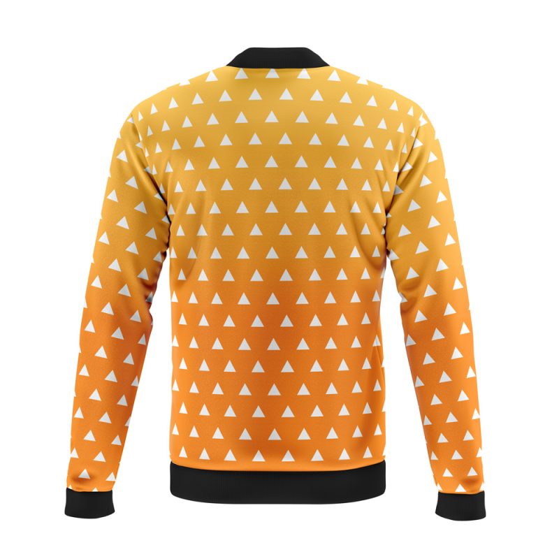 Zenitsu Agatsuma Demon Slayer Fleece Bomber Jacket - AnimeBape