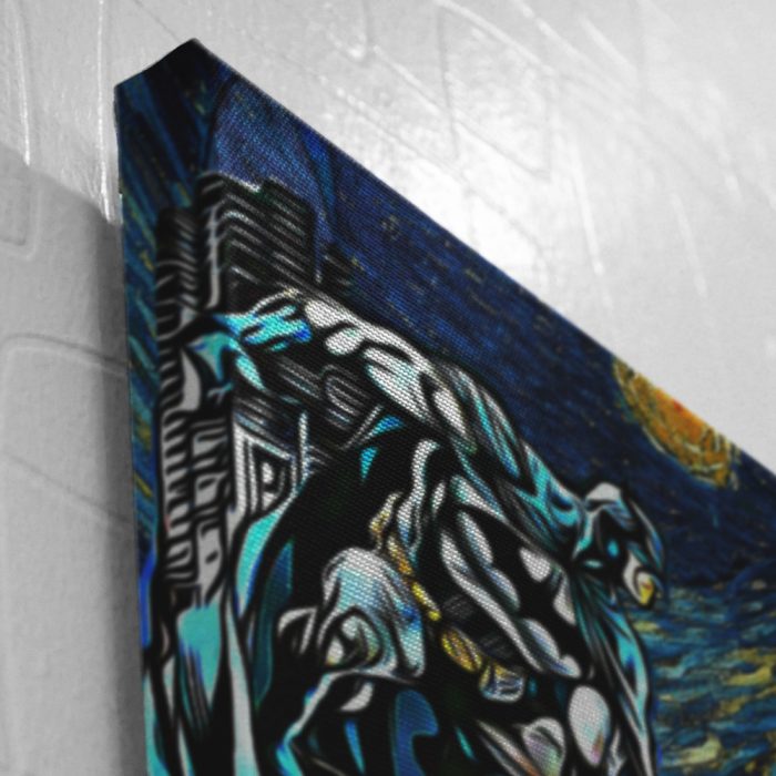 Batman Starry Dark Knight Canvas Print Wall Art - AnimeBape