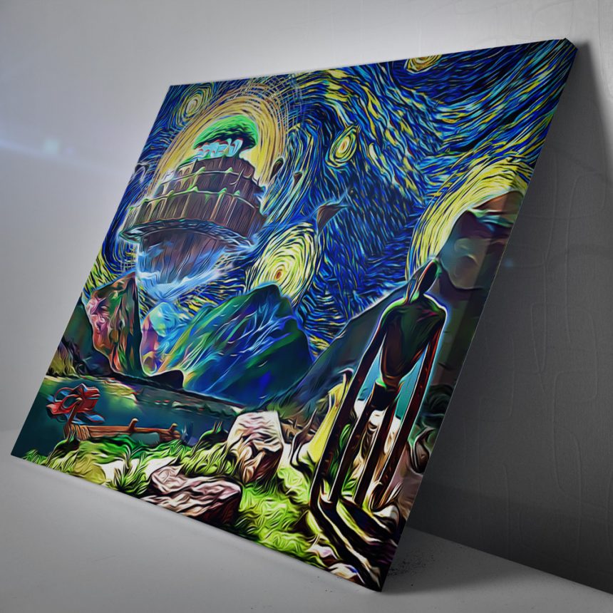 Smash Bros Starry Night Canvas Print Wall Art - AnimeBape