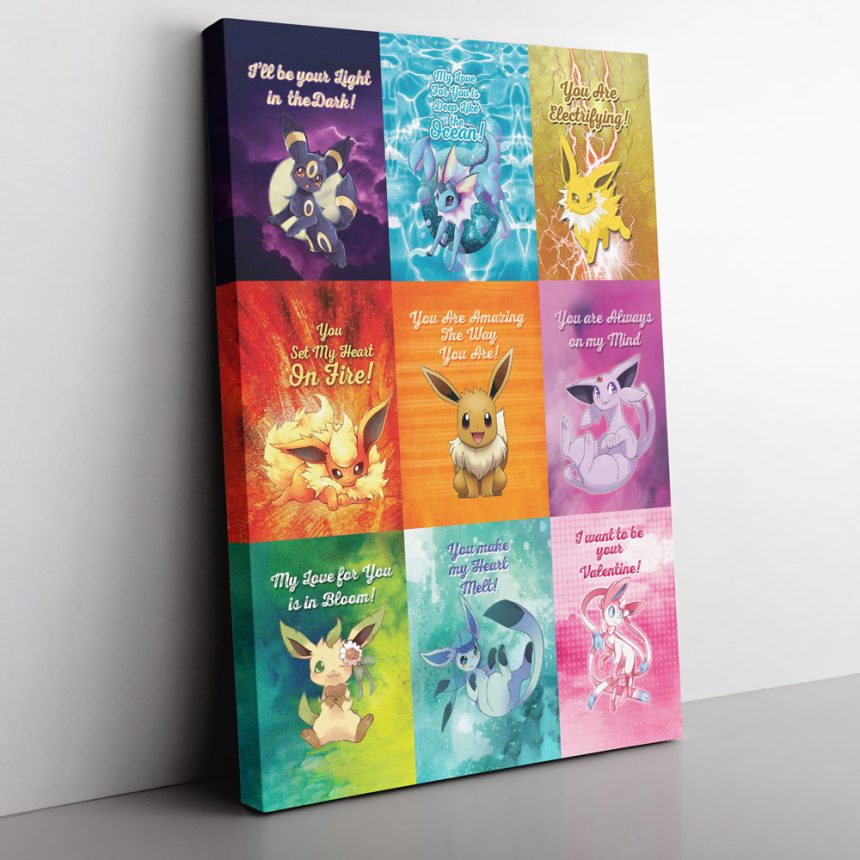 Trippy Ghostly Evolution Gastly Haunter Gengar Pokemon Canvas Print ...