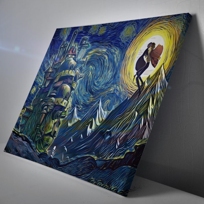 Fortnite Starry Night Tilted Towers Canvas Print Wall Art - AnimeBape