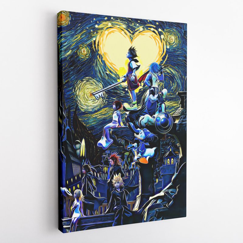 Pokemon Starry Night Campfire Canvas Print Wall Art - AnimeBape