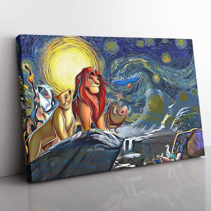Harry Potter Starry Night Hogwarts Canvas Print Wall Art - AnimeBape