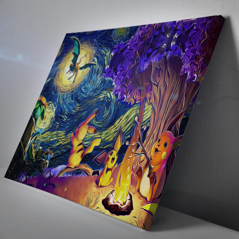 Trippy Ghostly Evolution Gastly Haunter Gengar Pokemon Canvas Print ...