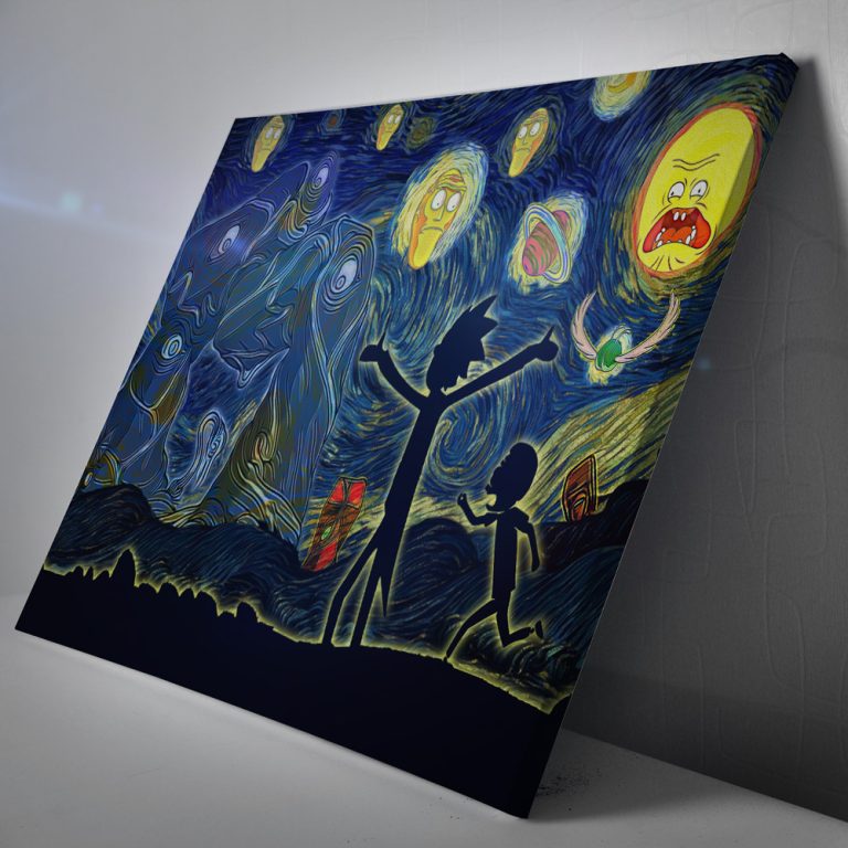 Harry Potter Starry Night Hogwarts Canvas Print Wall Art - AnimeBape
