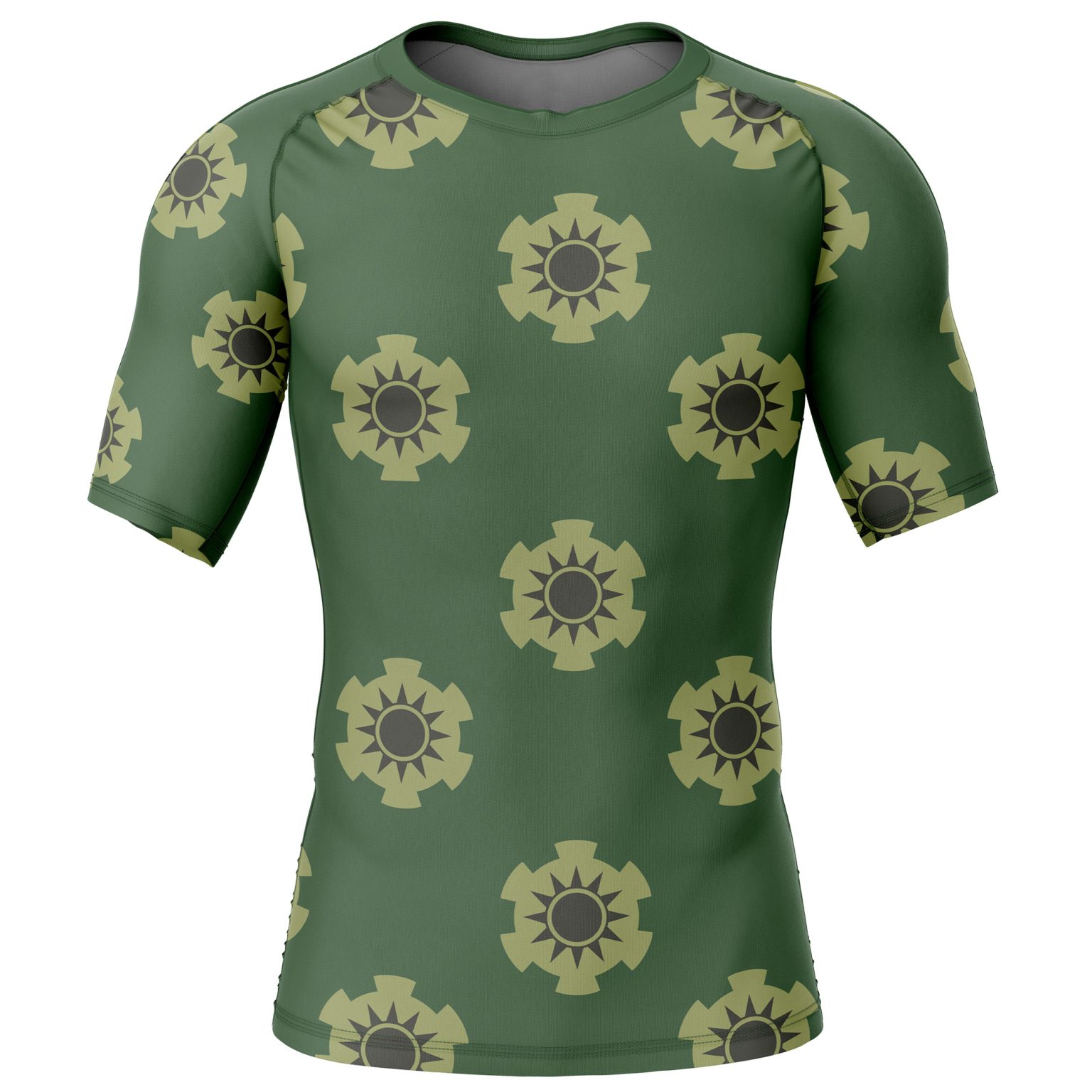 Eva 01 Evangelion Short Sleeve Rash Guard Compression Shirt - AnimeBape
