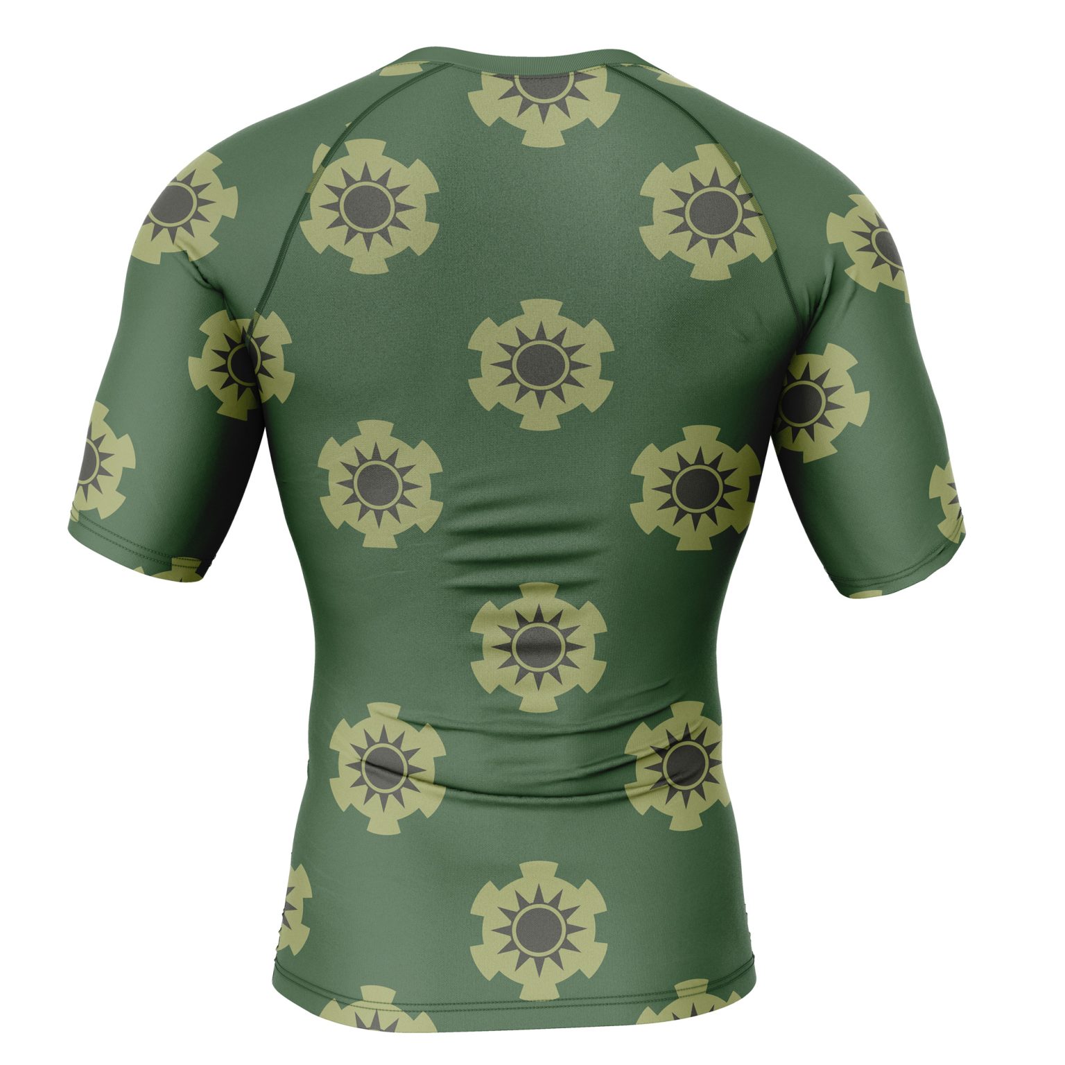 Eva 01 Evangelion Short Sleeve Rash Guard Compression Shirt - AnimeBape