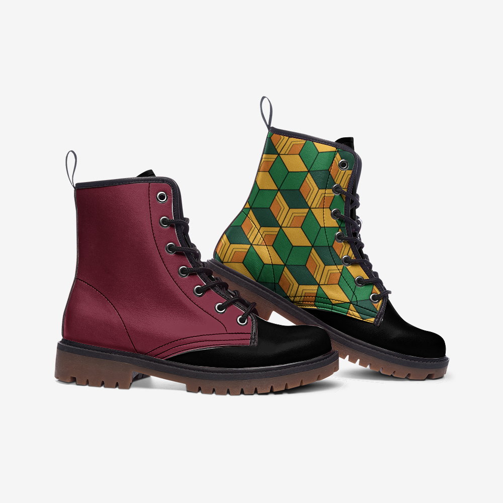Giyu Tomioka Demon Slayer Leather Mountain Boots - AnimeBape