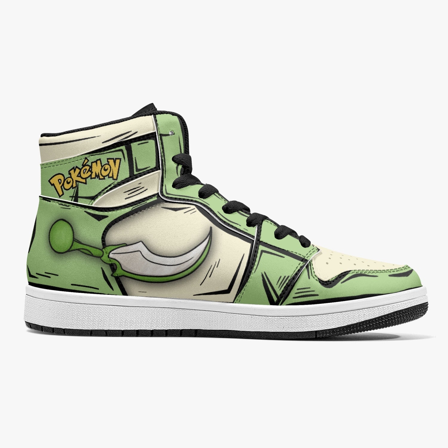 Scyther Pokemon Mid 1 Basketball Shoes for Kids - AnimeBape