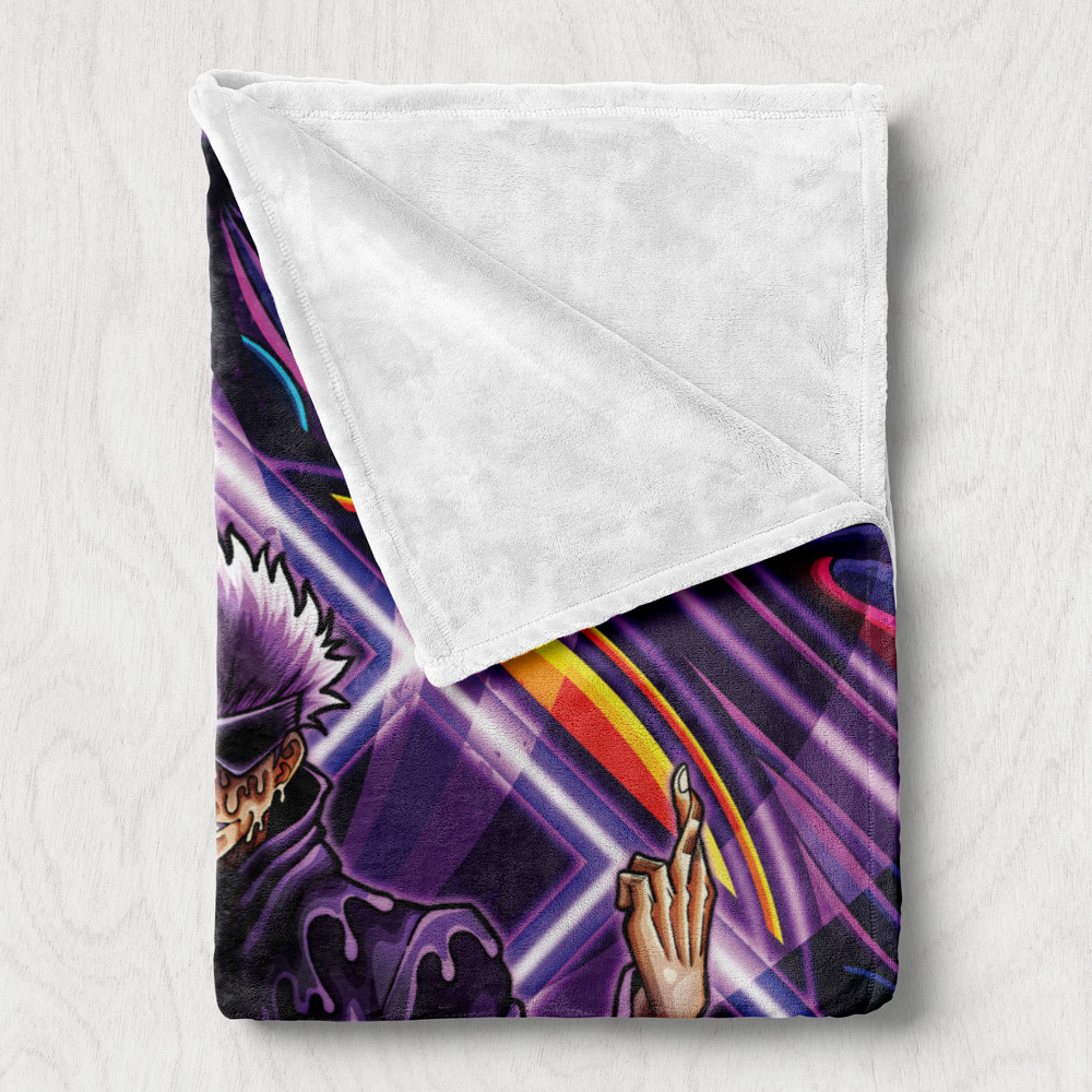 Trippy Meditating Gojo Satoru Jujutsu Kaisen Blanket - AnimeBape