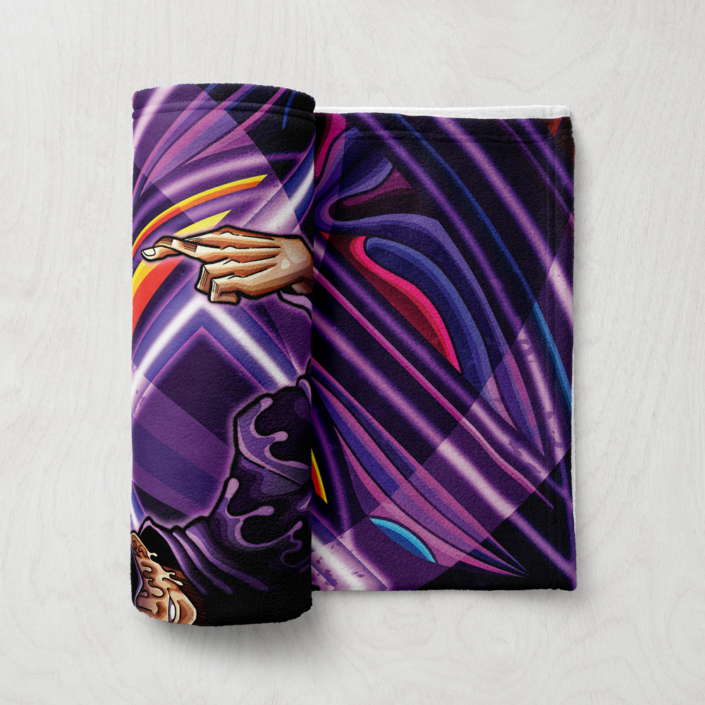 Trippy Meditating Gojo Satoru Jujutsu Kaisen Blanket - AnimeBape