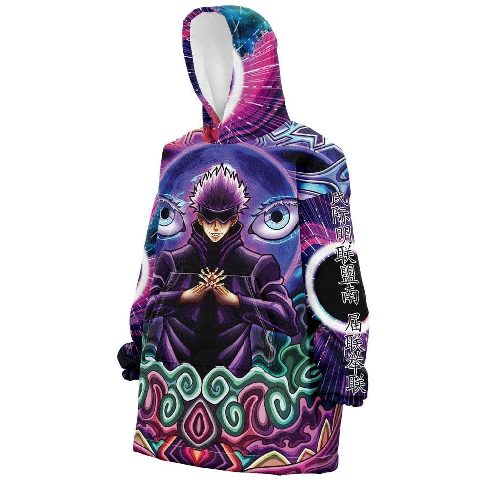 Trippy Satoru Gojo Jujutsu Kaisen Oversized Hoodie - AnimeBape