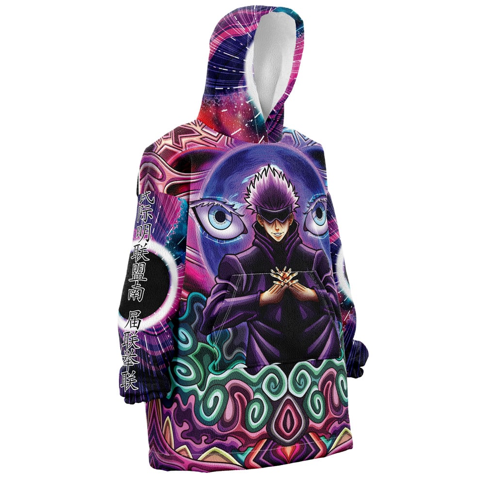 Trippy Satoru Gojo Jujutsu Kaisen Oversized Hoodie - AnimeBape