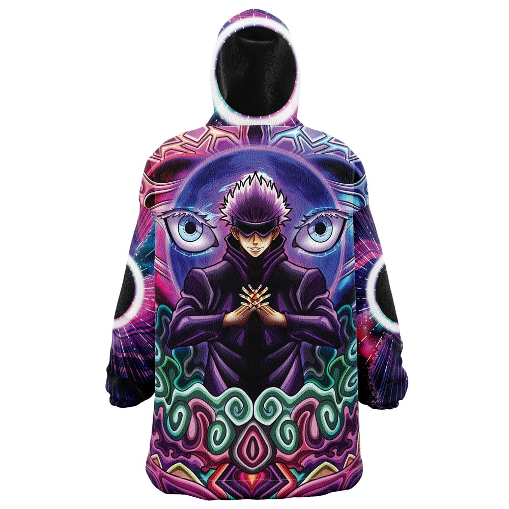 Trippy Satoru Gojo Jujutsu Kaisen Oversized Hoodie - AnimeBape