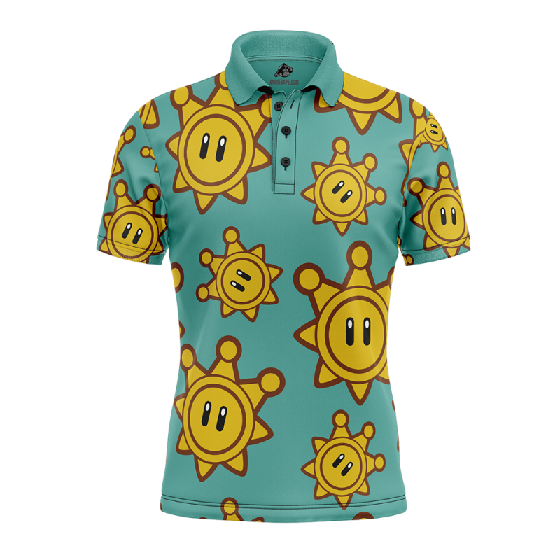 Shine Sprite Super Mario Sunshine Polo Goft Shirt - AnimeBape