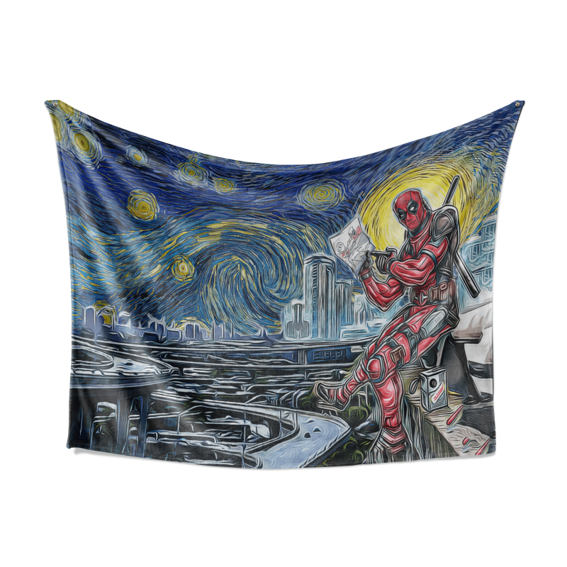 Deadpool Starry Night Blanket - AnimeBape