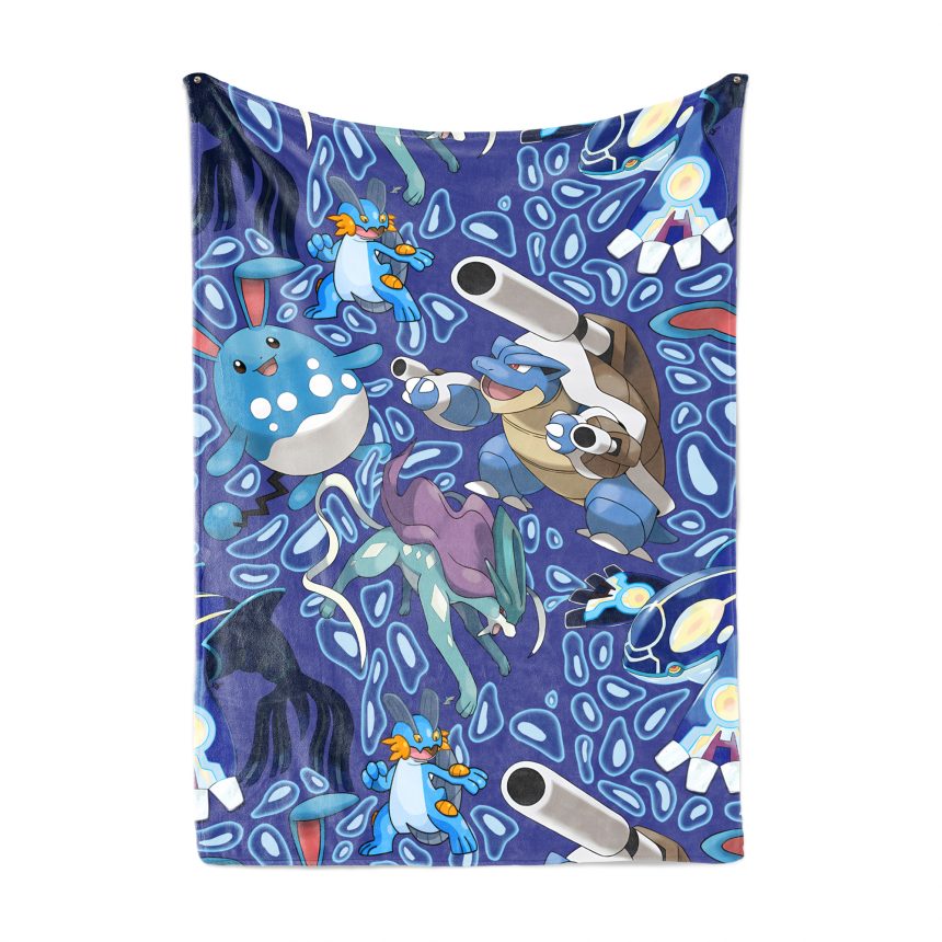 Water Type Pokemon Blanket - AnimeBape