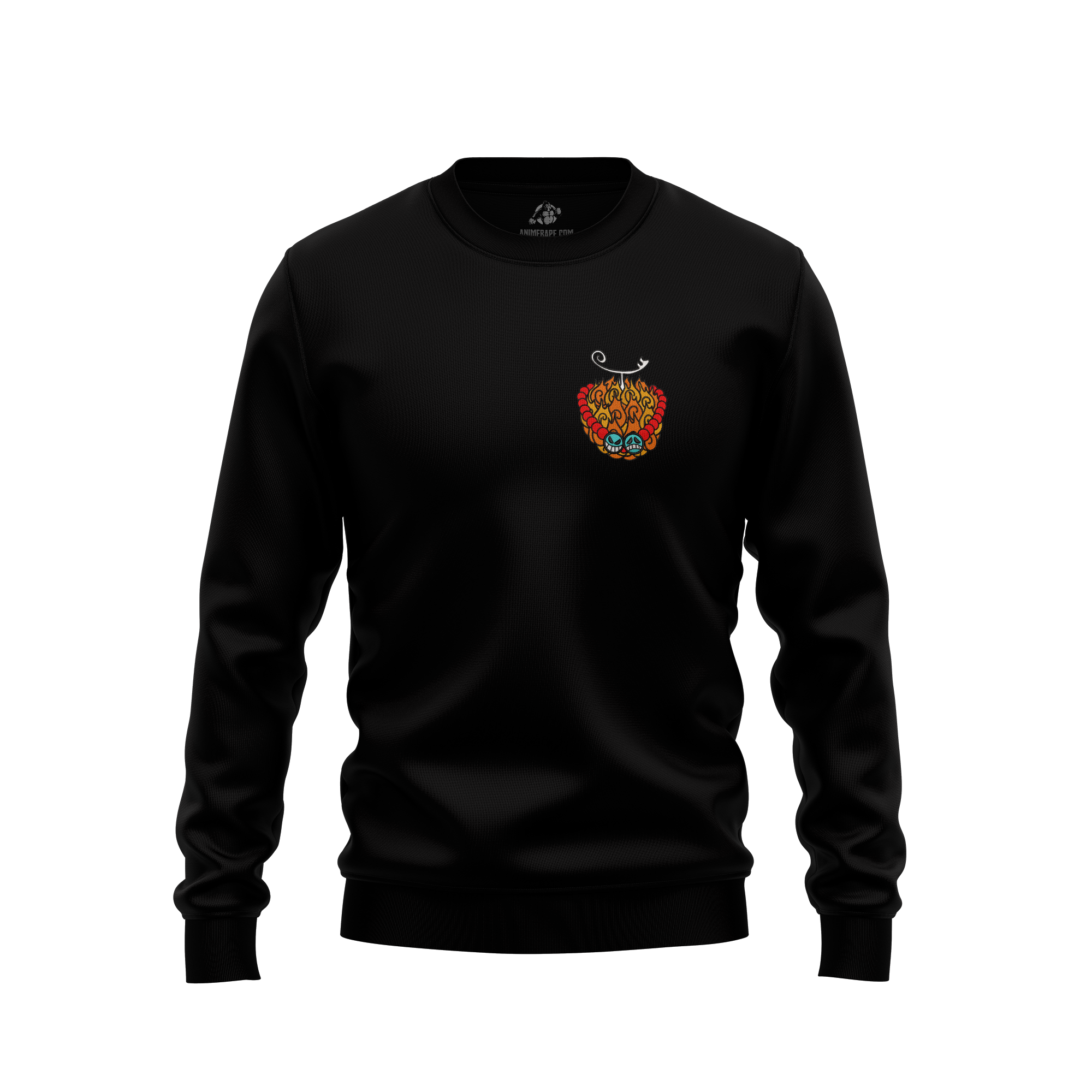 Ace Devil Fruit One Piece Embroidered Sweatshirt - AnimeBape