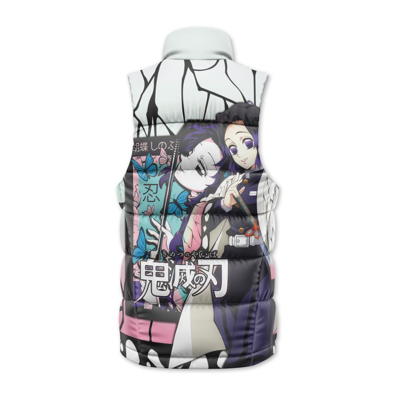 Kamado Nezuko Haori Demon Slayer Sleeveless Down Jacket - AnimeBape