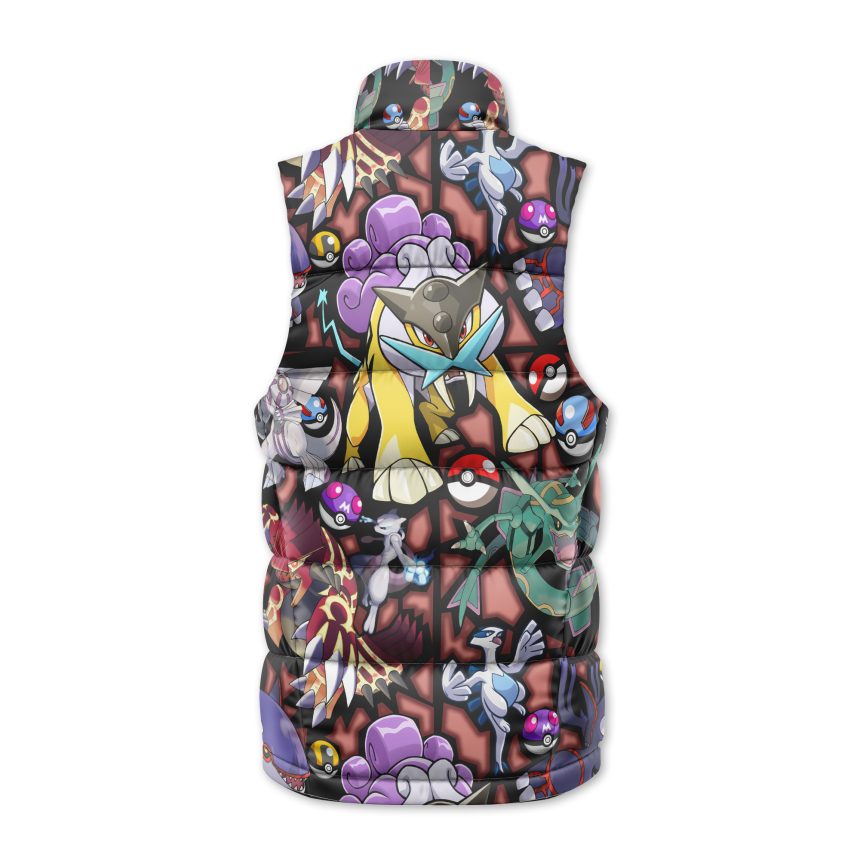 Legendary Pokemon Sleeveless Down Jacket - AnimeBape