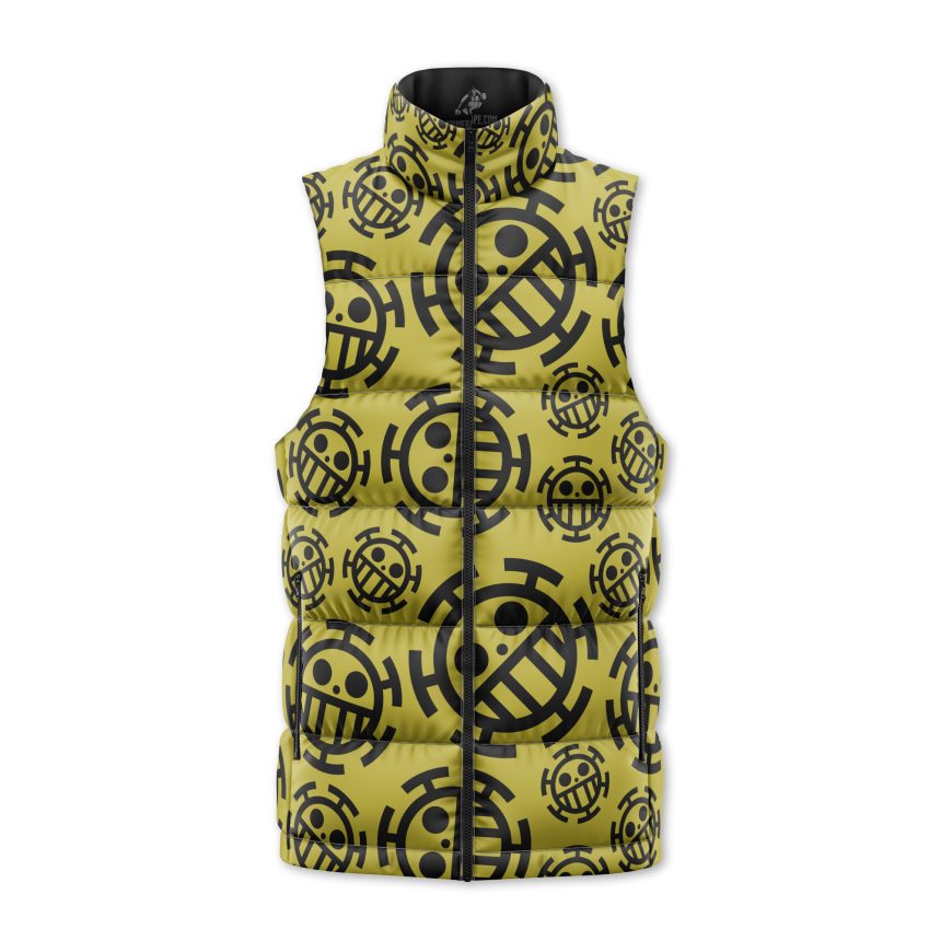 Trafalgar D. Water Law One Piece Sleeveless Down Jacket - AnimeBape