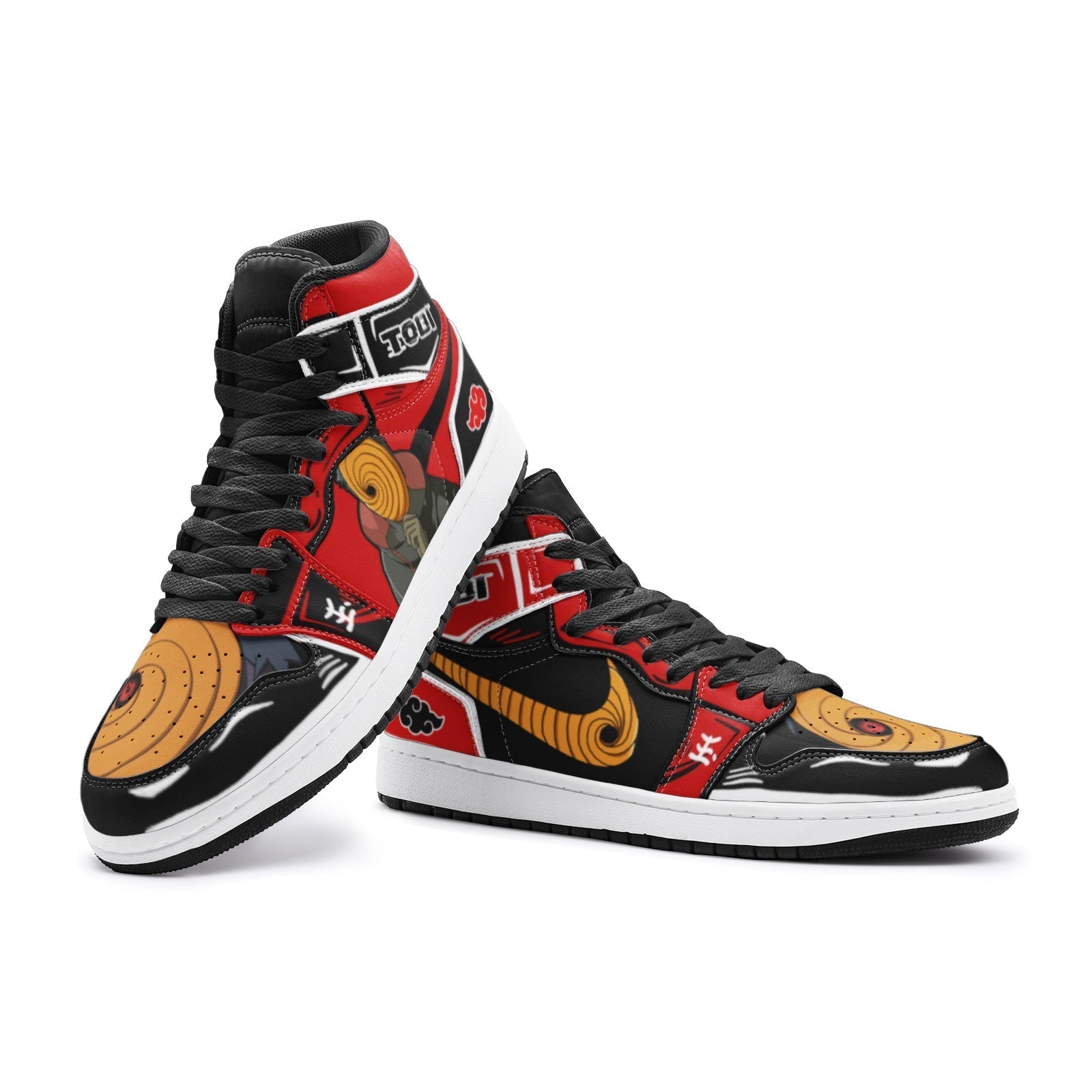 Obito Tobi Clan Red Cloud Ninja V2 Mid 1 Basketball Shoes - AnimeBape