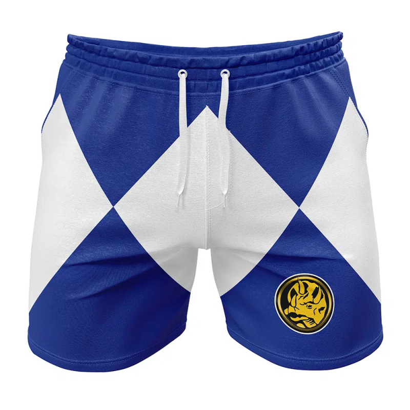 Blue Ranger Power Coin Power Rangers Gym Shorts - AnimeBape