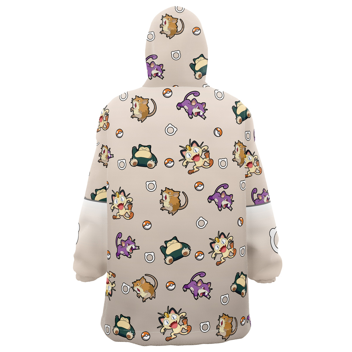 Normal Type Pattern Pokemon Oversized Blanket Hoodie - AnimeBape