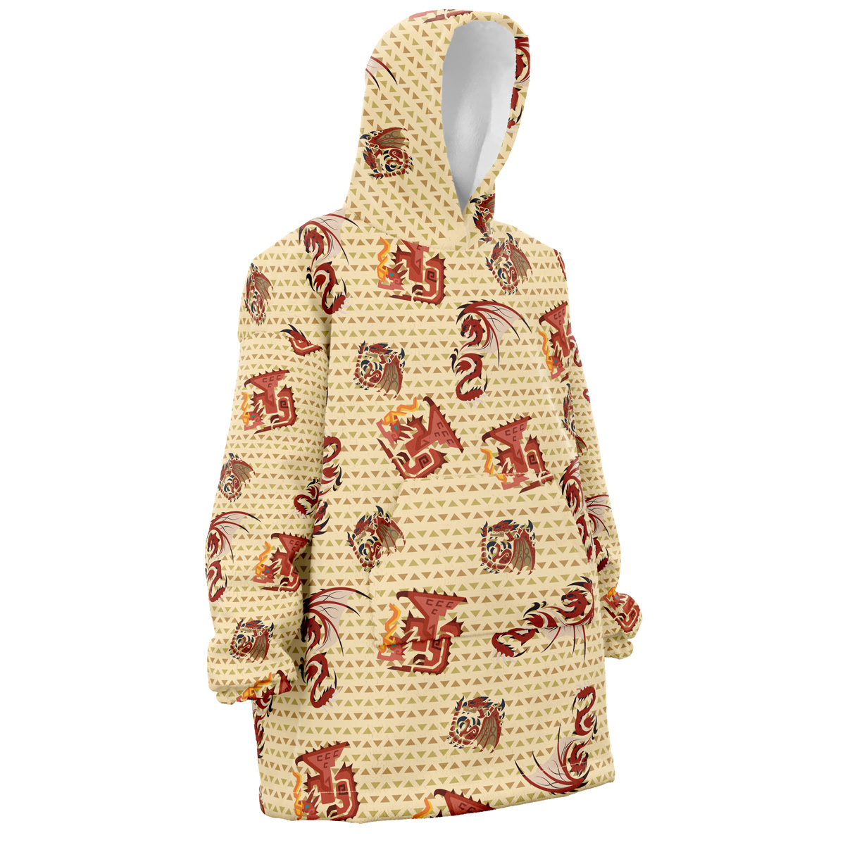 Rathalos Pattern Monster Hunter Oversized Blanket Hoodie - AnimeBape