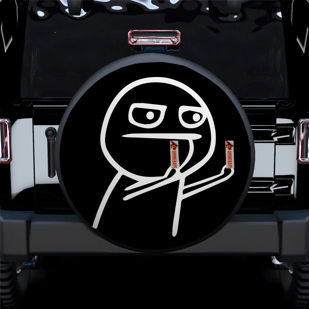 Funny Middle Finger Meme Gift for Jeep Car Spare Tire Covers - AnimeBape