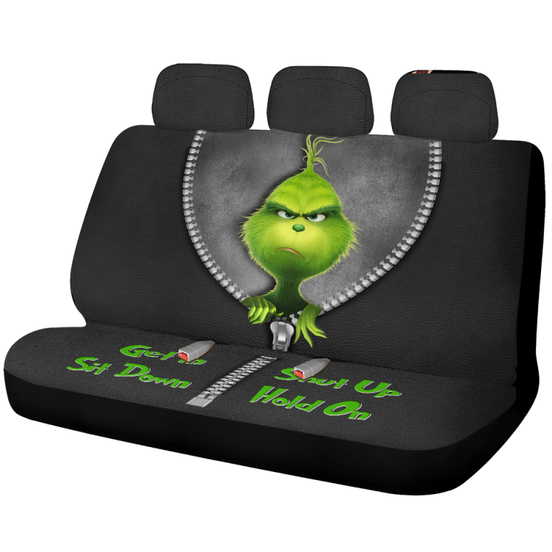 Funny Grinch Zipper Car Back Seat Covers Decor Protectors, 2-Pack ...
