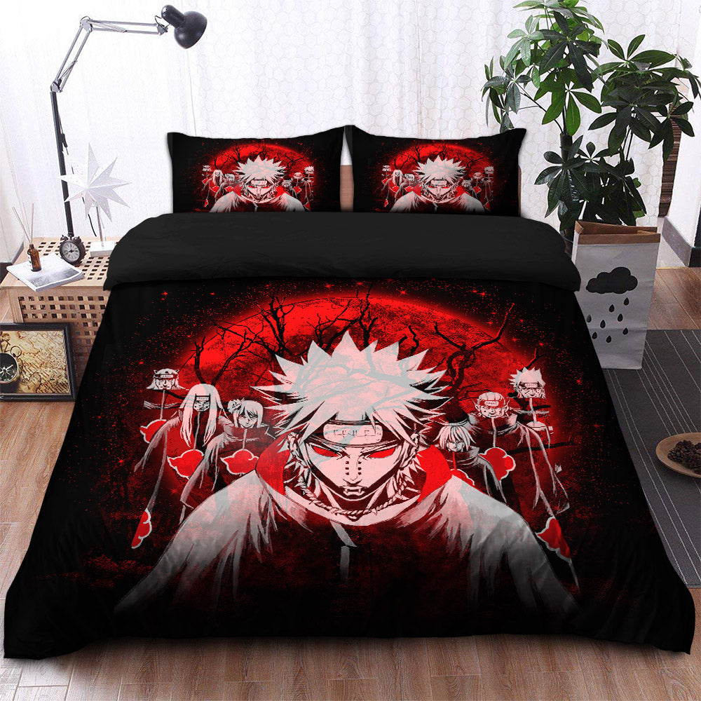 Akatsuki Moonlight Duvet Cover Set with 2 Pillowcases - AnimeBape