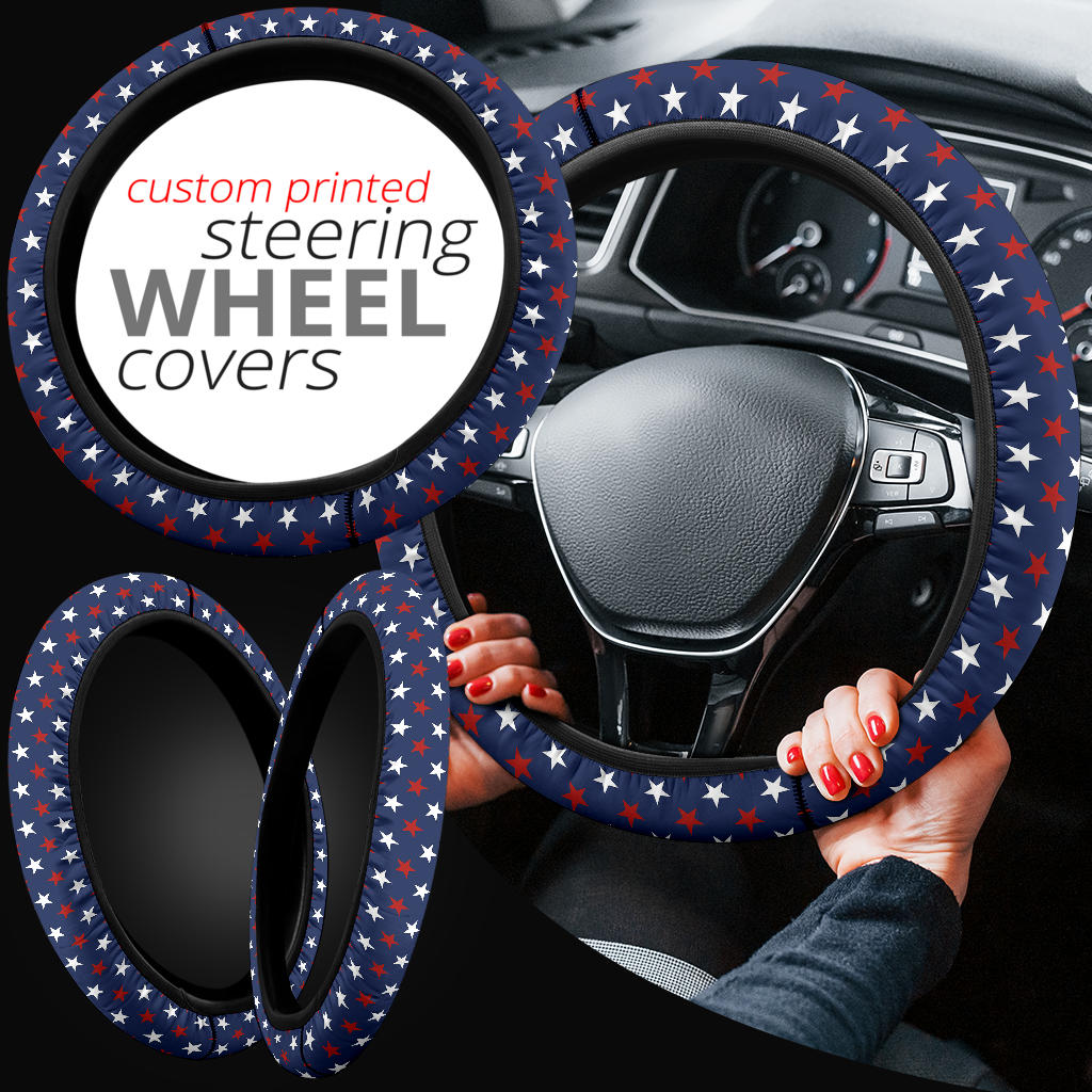 Premium American Star Steering Wheel Cover for Cars - AnimeBape