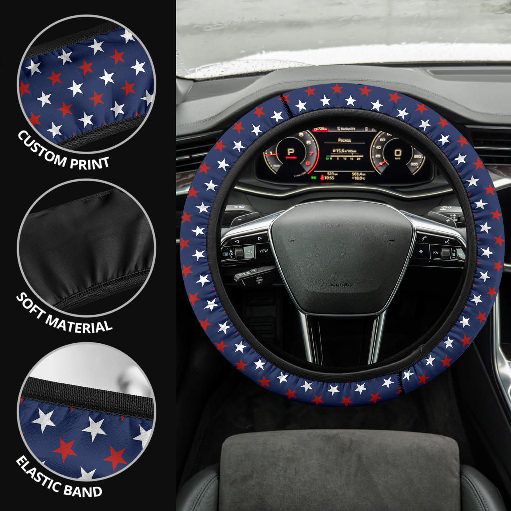 Premium American Star Steering Wheel Cover for Cars - AnimeBape
