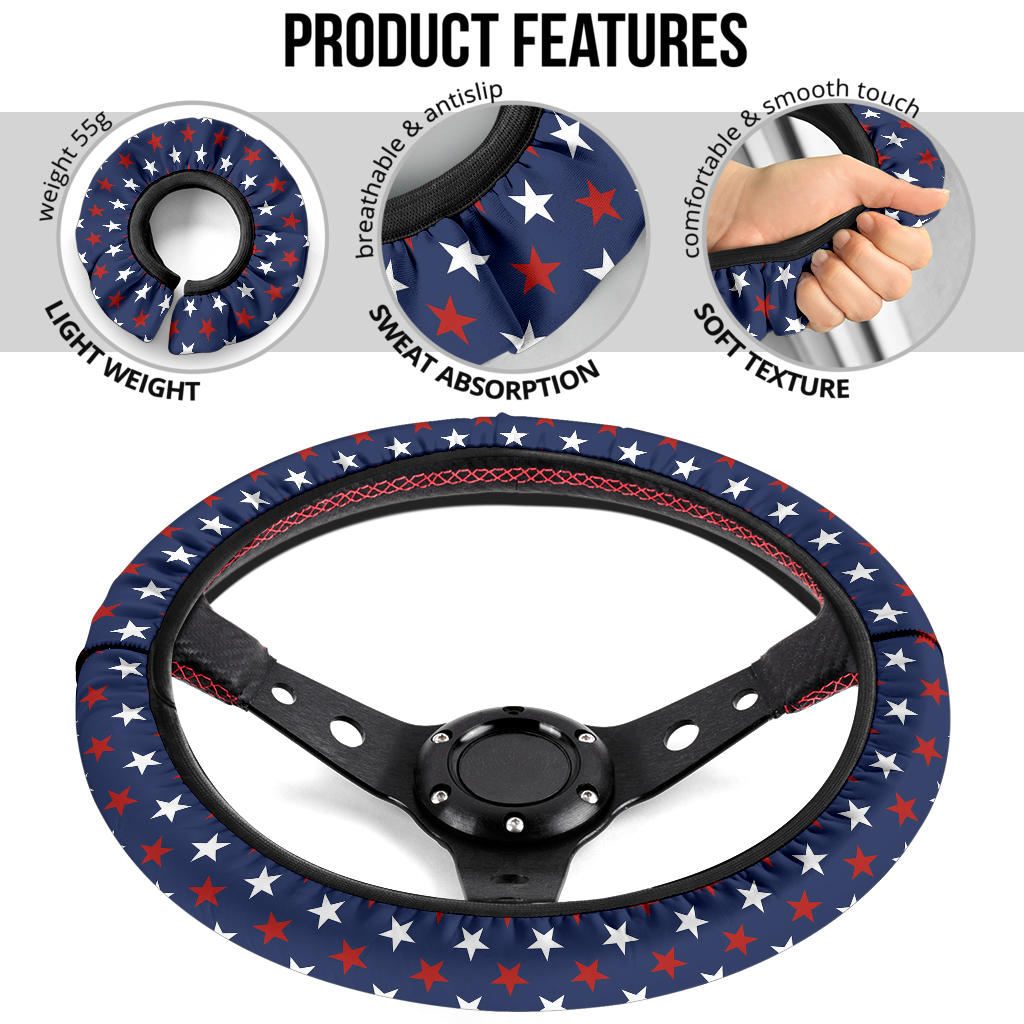 Premium American Star Steering Wheel Cover for Cars - AnimeBape