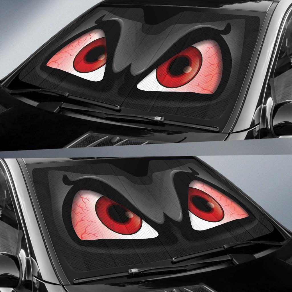 Funny Angry Car Sun Shade for Auto Protection Angry - AnimeBape