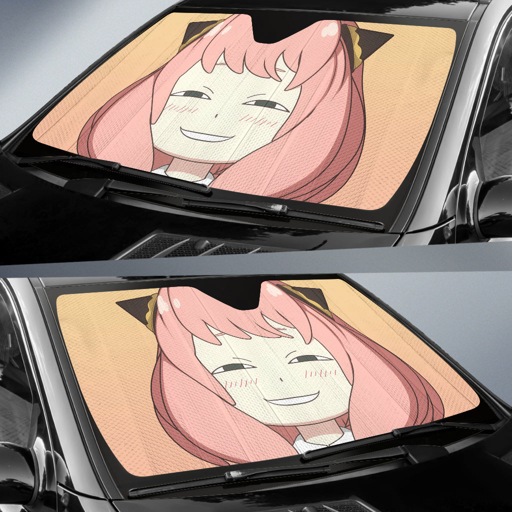 Funny Face Anya Spy X Family Car Auto Sunshades for UV Protection ...