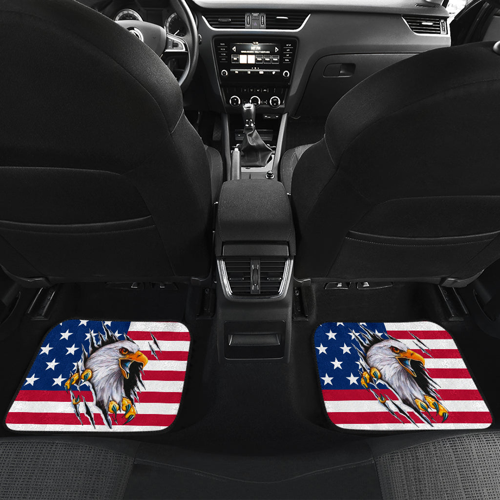 Bald Eagle USA Flag Car Accessories Floor Mats for Vehicles - AnimeBape