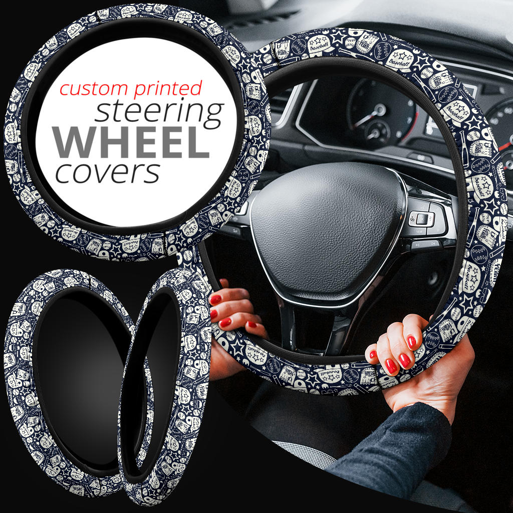 US Baseball Team Premium Car Steering Wheel Cover Baseball - AnimeBape