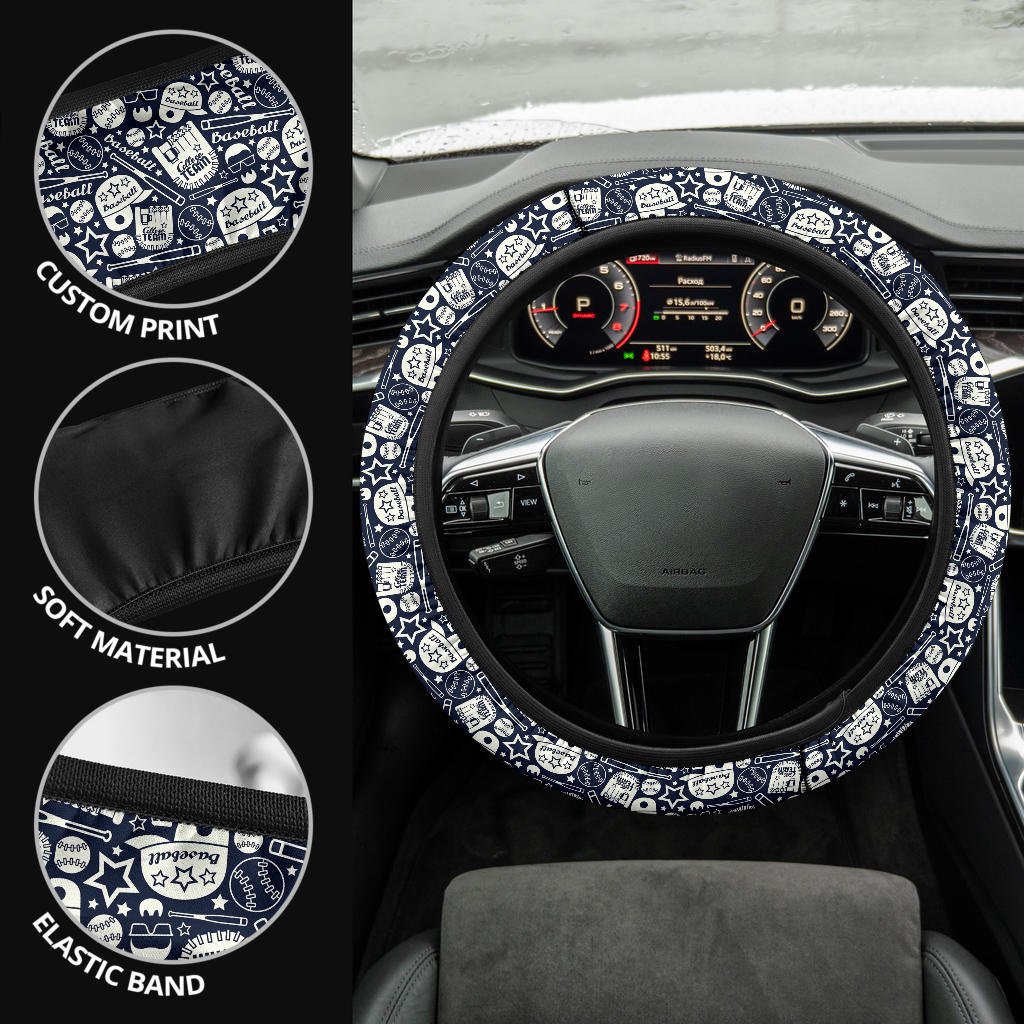 US Baseball Team Premium Car Steering Wheel Cover Baseball - AnimeBape