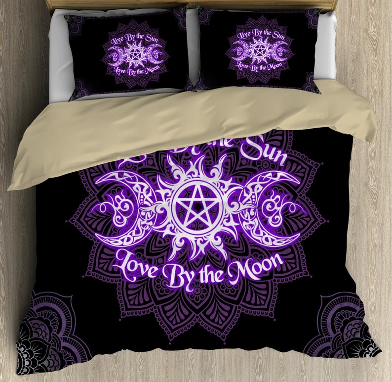 Mandala Wicca Duvet Cover Bedding Set with 2 Pillowcases - AnimeBape