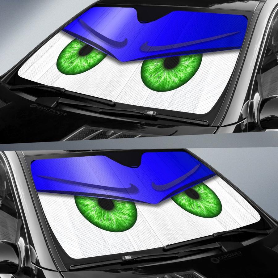 Funny Blue Angry Cartoon Eyes Windshield Sun Shades Car Accessories ...